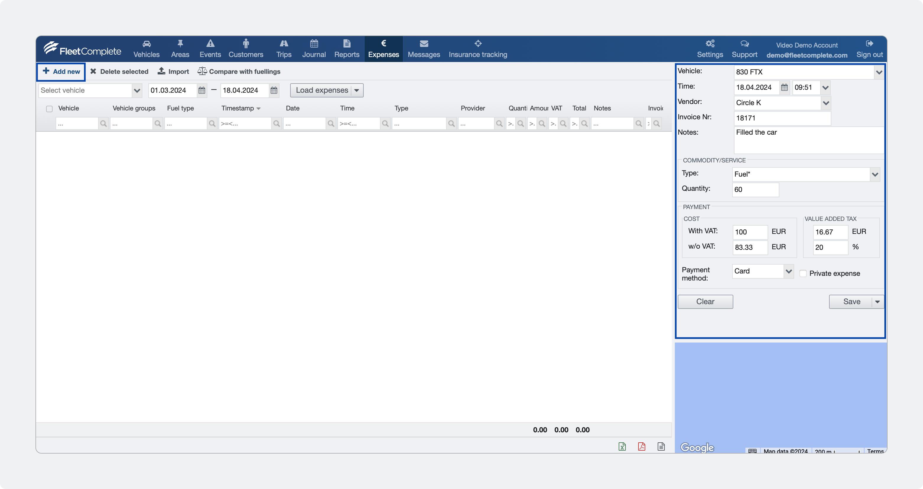 FCPlus Expenses module manual